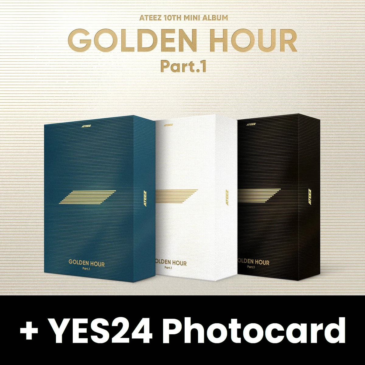 ATEEZ - GOLDEN HOUR : PART 1 (10TH MINI ALBUM) + YES24 Photocard — Nolae