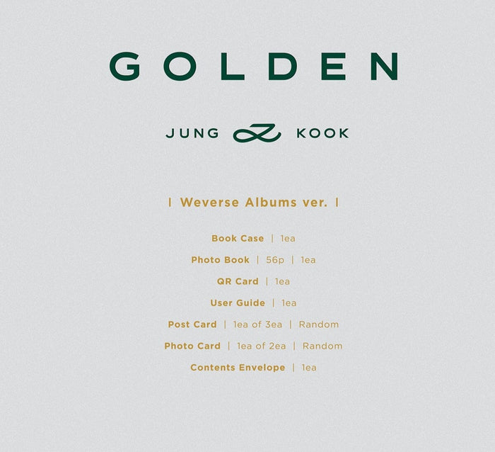 JUNGKOOK (BTS) - GOLDEN (WEVERSE ALBUMS VER.)